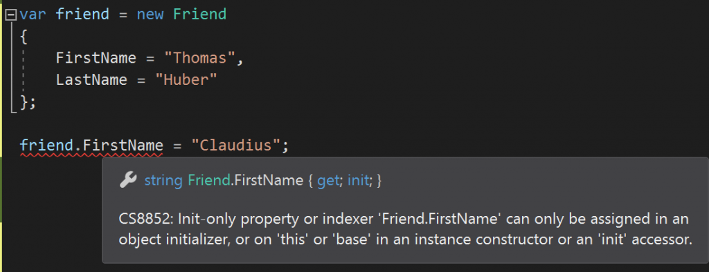 C# 9.0: Init-only Properties – Create Immutable Properties Without ...