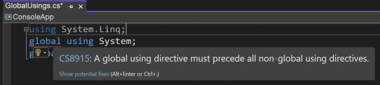 C# 10.0: Global Using Directives – Make Important Namespaces Available in Your Whole Project ...