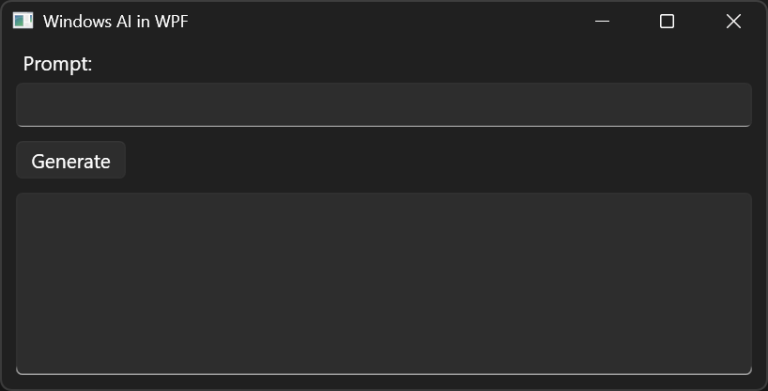 Use Windows AI in Your WPF Application – Thomas Claudius Huber